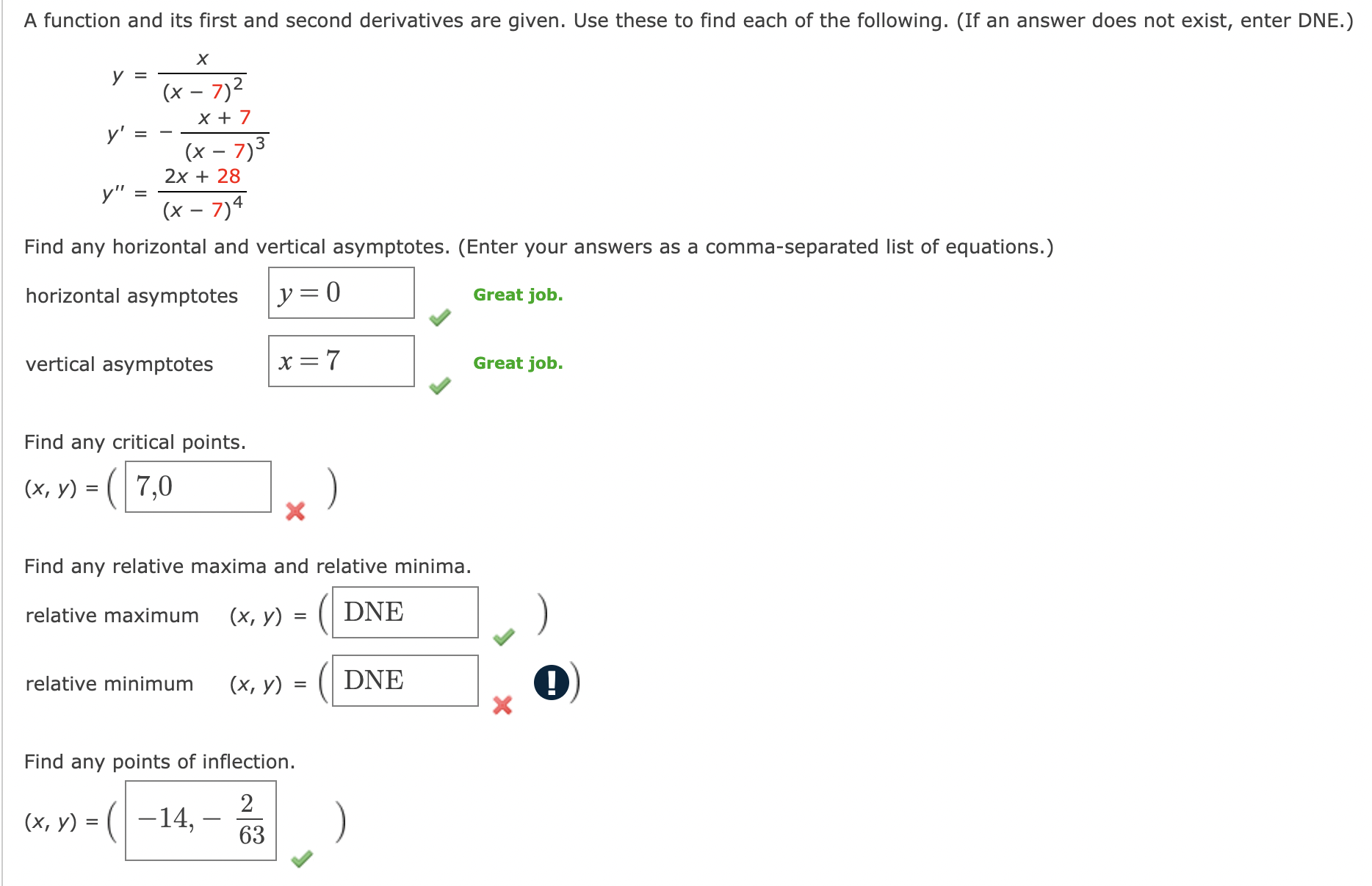 Solved Determine where the function is concave upward and | Chegg.com
