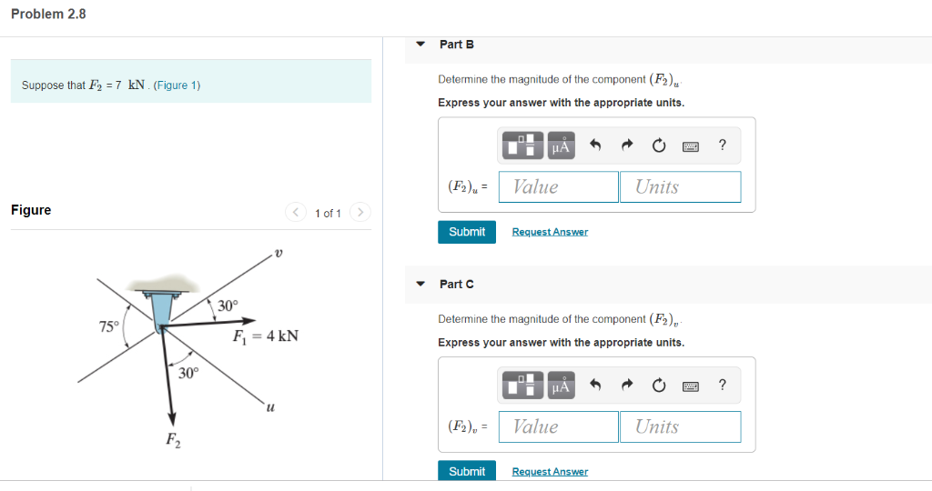 Solved Problem 2.8 Part B Determine the magnitude of the | Chegg.com