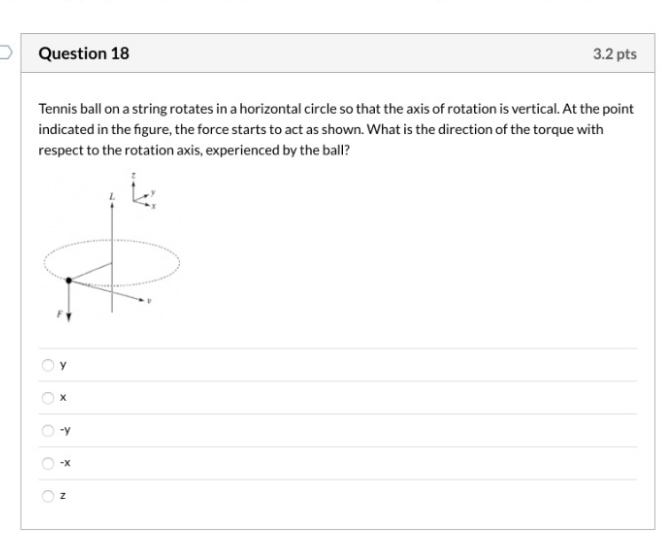 Solved Question 18 3.2 pts Tennis ball on a string rotates | Chegg.com