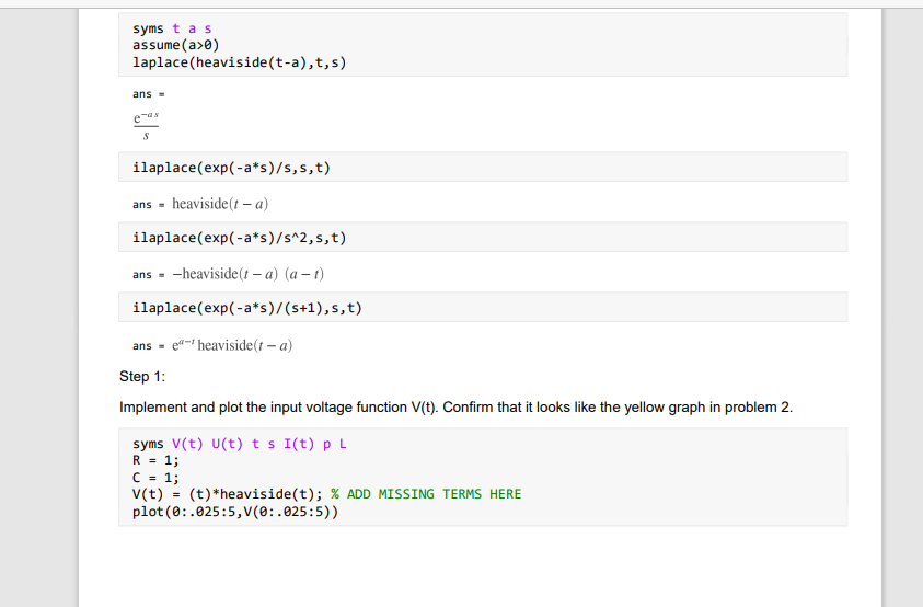 Solved Problem 3: Use the Laplace transformation method to | Chegg.com