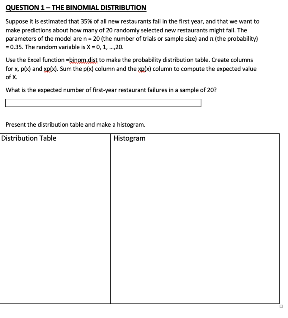 Solved QUESTION 1 - THE BINOMIAL DISTRIBUTION Suppose it is | Chegg.com