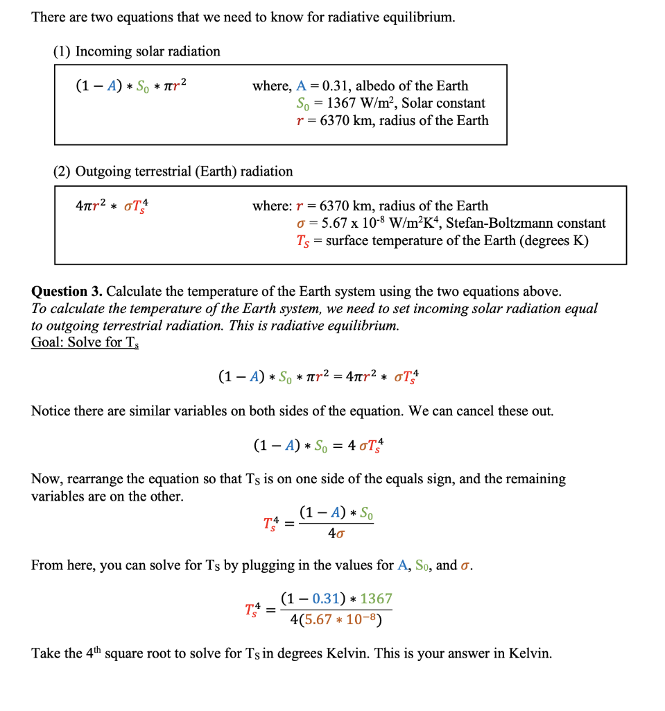 Solved There are two equations that we need to know for | Chegg.com