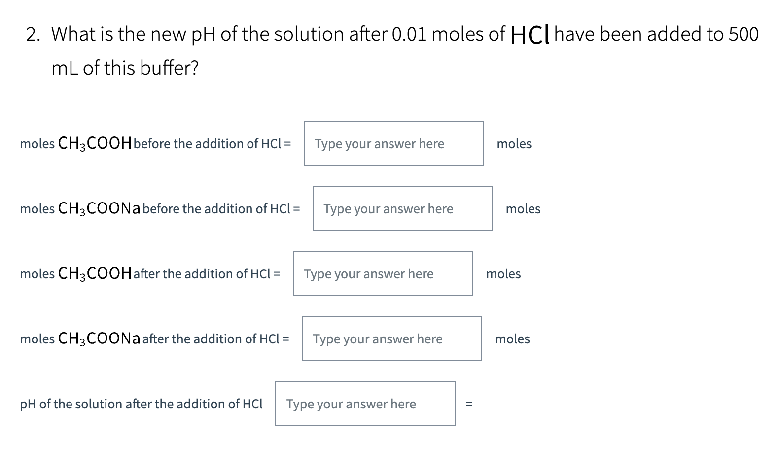 Solved Consider 500 mL of a 0.2M acetate buffer at pH=5.0. | Chegg.com