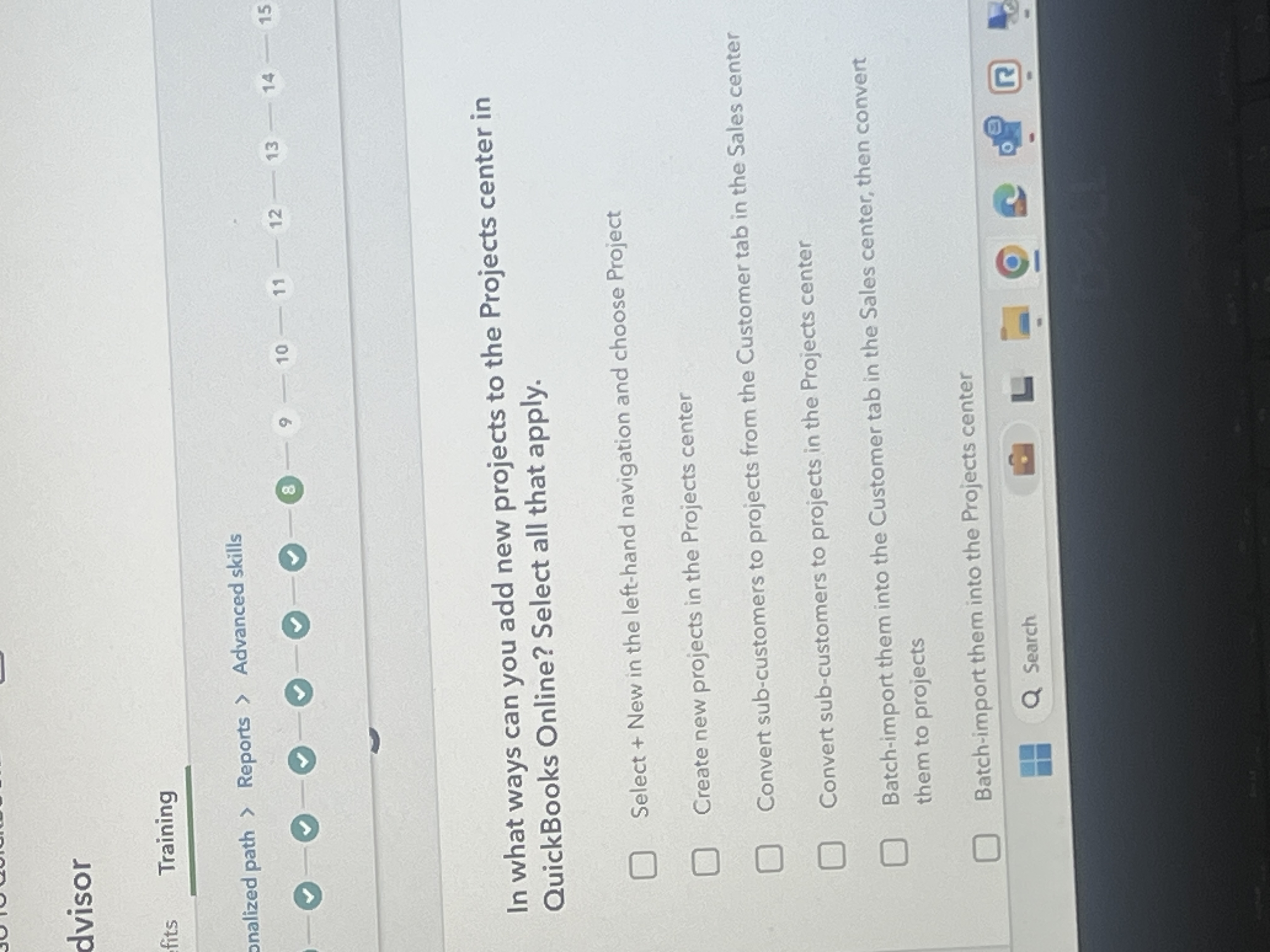In what ways can you add new projects to the Projects | Chegg.com