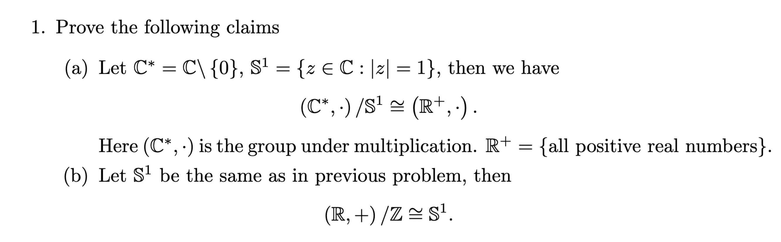 Solved 1. Prove the following claims (a) Let | Chegg.com