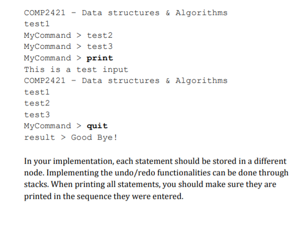 Solved In this project you will implement a program that | Chegg.com