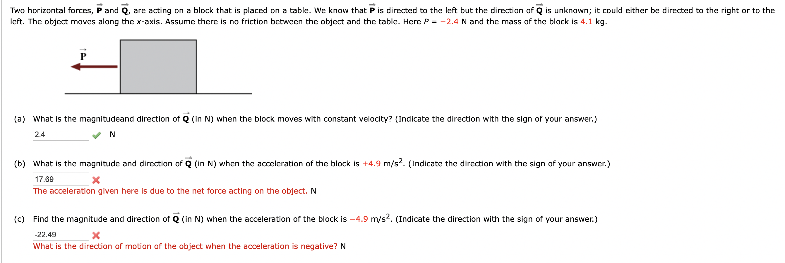 Solved left. The object moves along the x-axis. Assume there | Chegg.com
