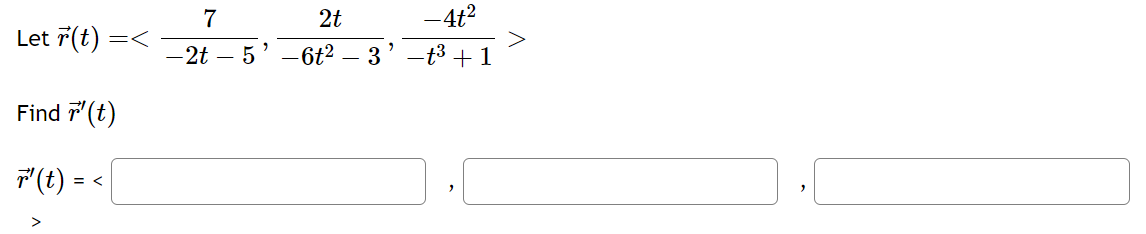 Solved Let vec(r)(t)= Find | Chegg.com Solved Let vec(r)(t)= Find | Chegg.com