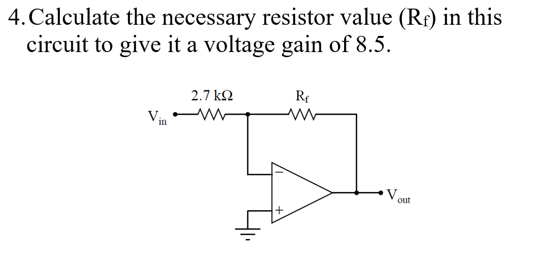 Solved 4.Calculate the necessary resistor value (Rt) in this | Chegg.com