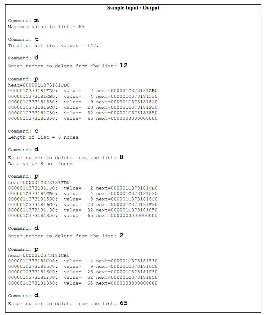 Solved Programming Assignment Create IntList.h and | Chegg.com