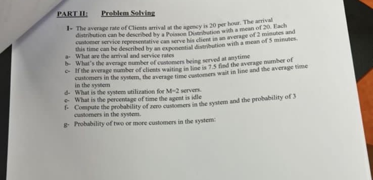 Solved PART II: Problem Solving 1- The average rate of | Chegg.com