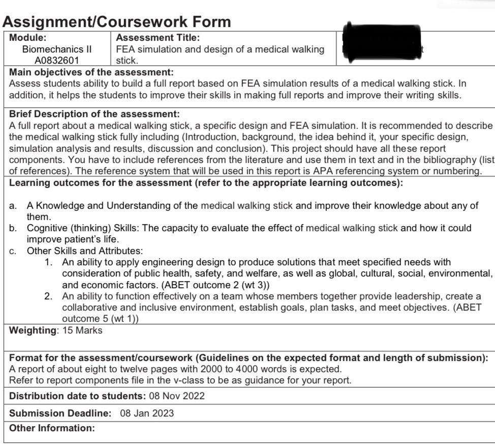 Solved Assignment Coursework Form Begin{tabular}{ C L }