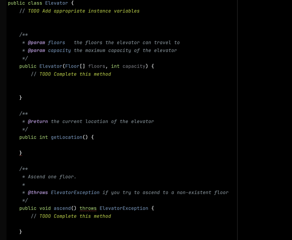 Solved Elevator Simulation you will implement the Elevator | Chegg.com