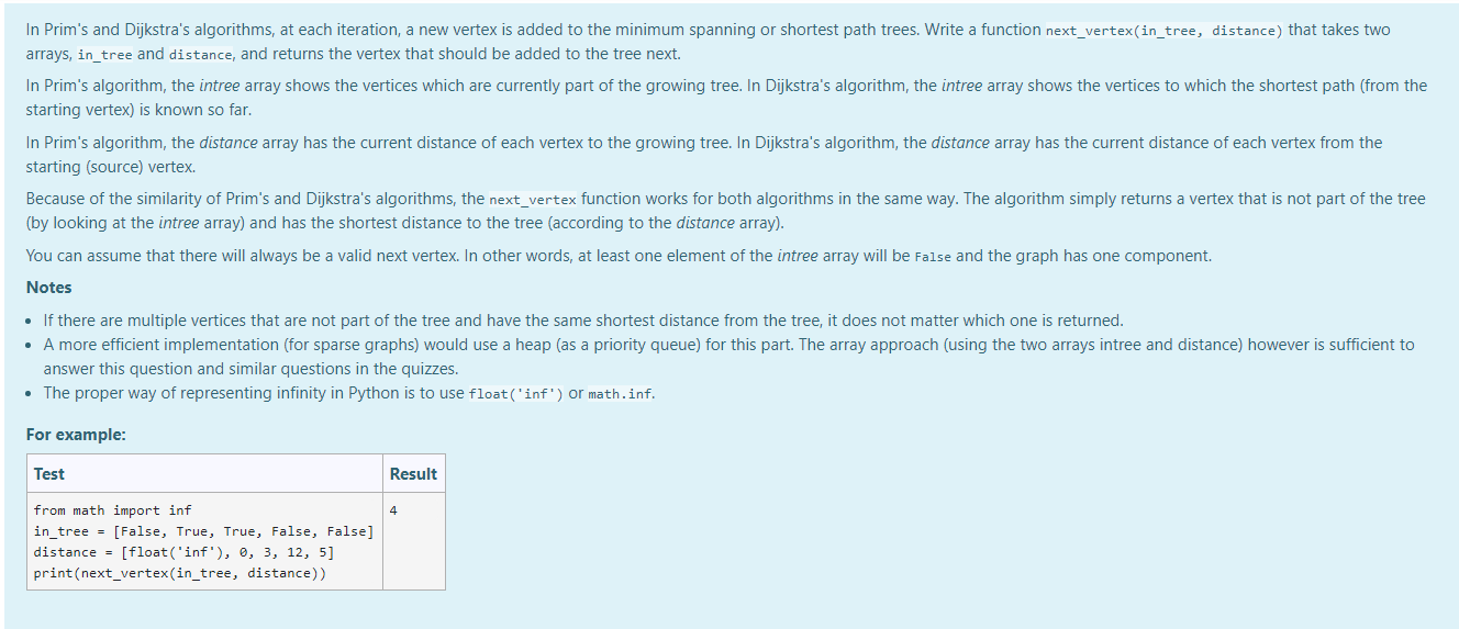 Solved In Prims And Dijkstras Algorithms At Each