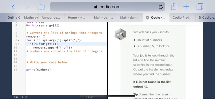 Solved 을 codio.com Online C Mathway Announce...Home-. | Chegg.com