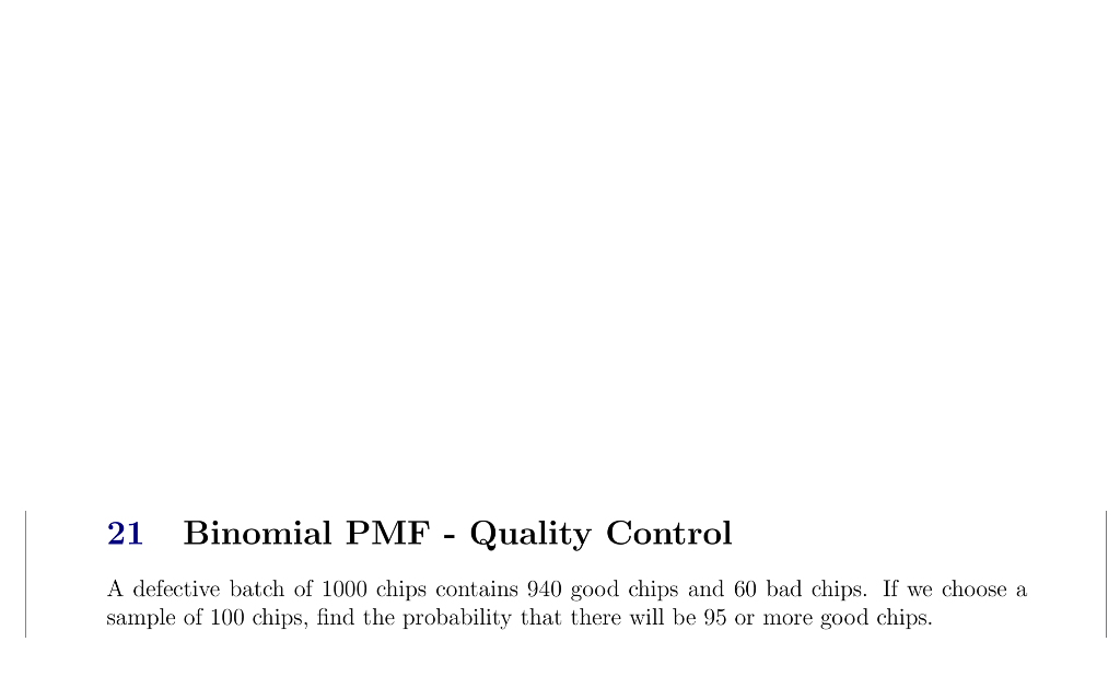 Solved 21 Binomial PMF - Quality Control A defective batch | Chegg.com