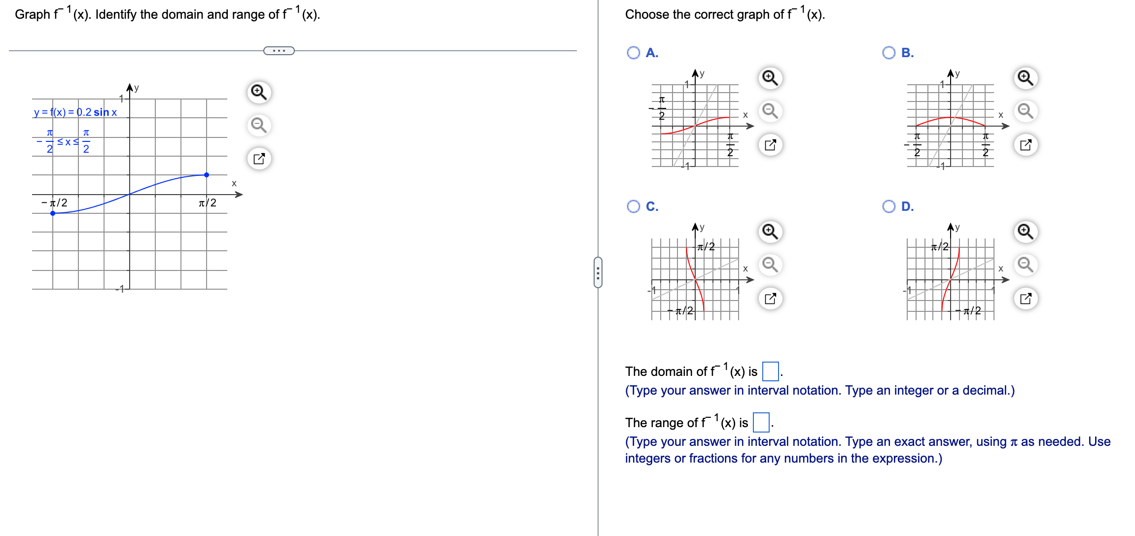Solved Graph f−1(x). Identify the domain and range of f−1(x) | Chegg.com