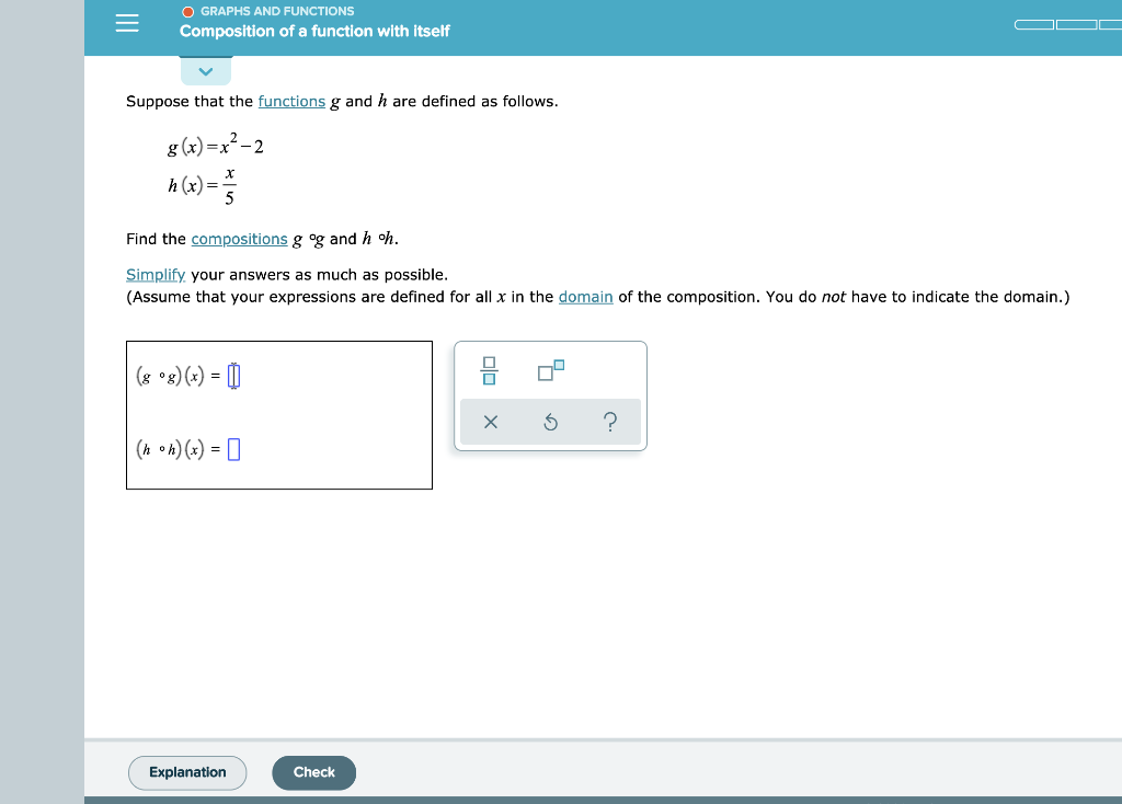 Solved = OGRAPHS AND FUNCTIONS Composition of a function | Chegg.com