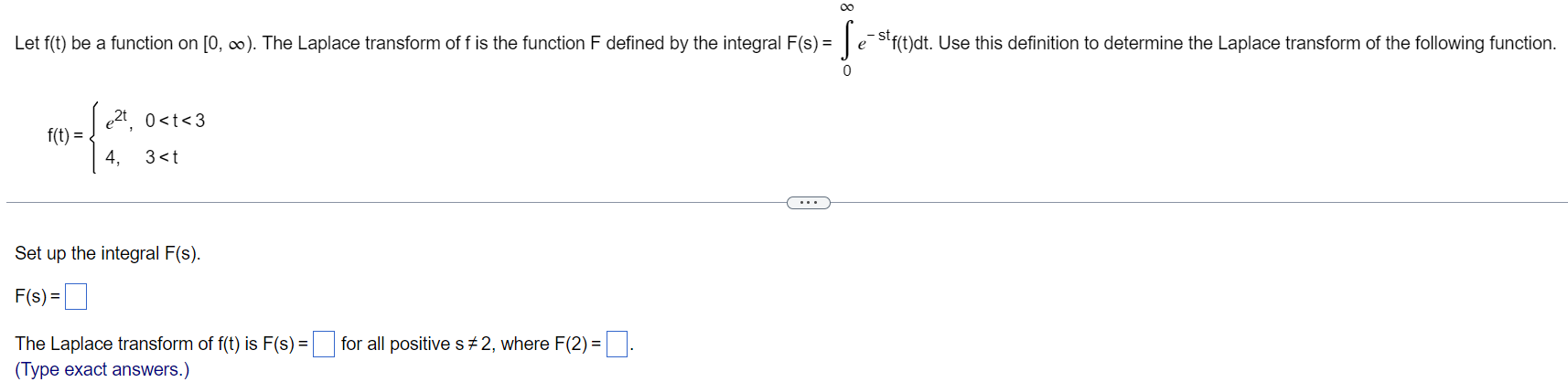 Solved Let f(t) be a function on [0,∞). The Laplace | Chegg.com