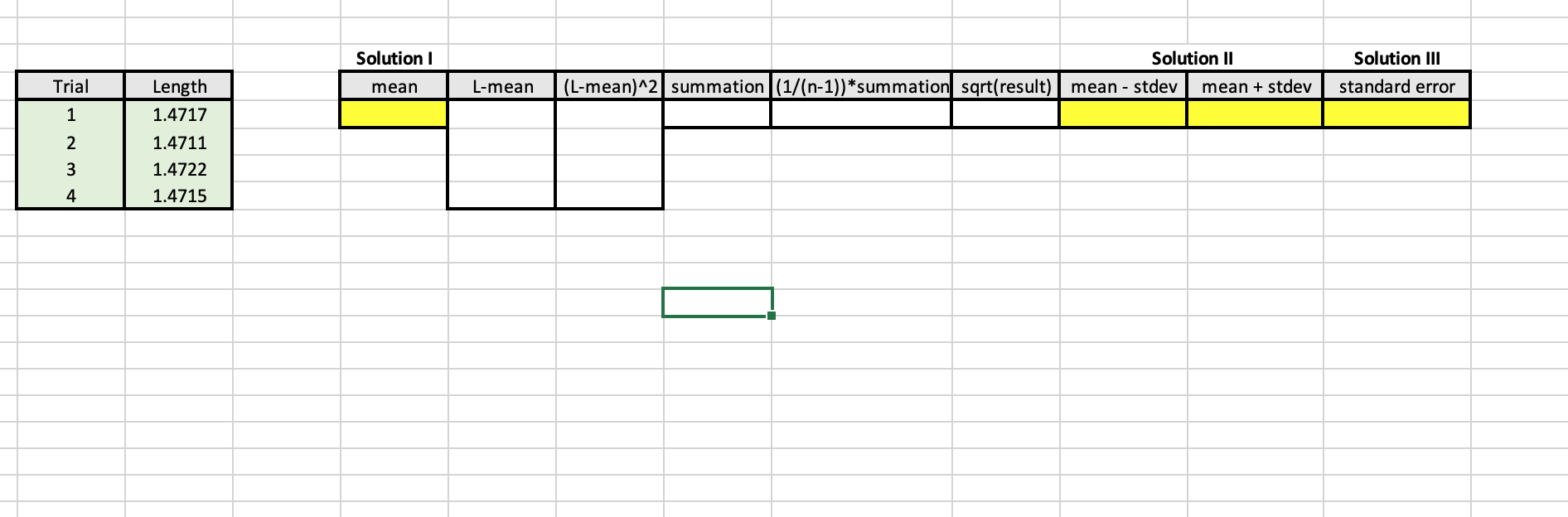 Solved Solution Solution II mean - stdev mean + stdev | Chegg.com