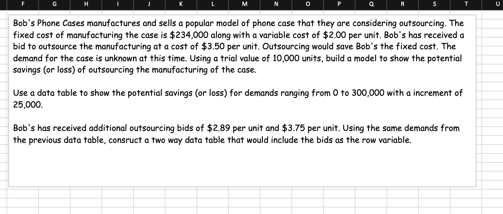 Solved Bob's Phone Cases manufactures and sells a popular | Chegg.com