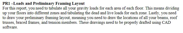 Solved PR1 - Loads and Preliminary Framing Layout For this | Chegg.com