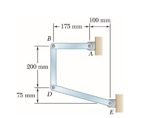 Solved In the position shown, bar DE has an angular velocity | Chegg.com