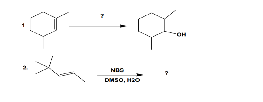 Solved ? -ОН 2. NBS DMSO, H2O ? | Chegg.com