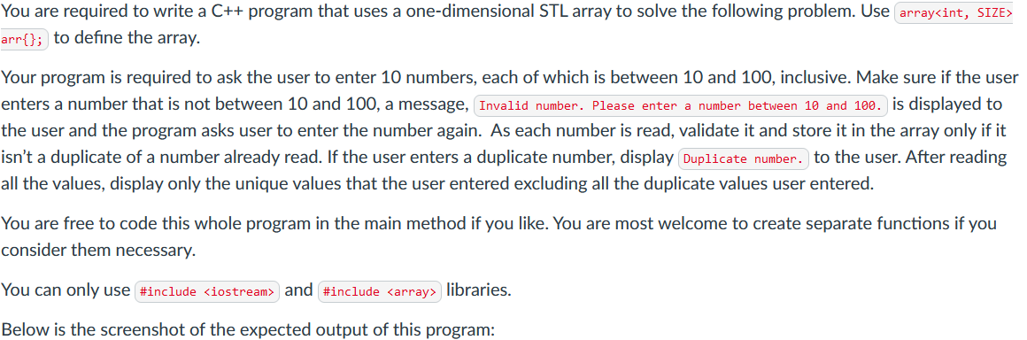 Solved You are required to write a C++ program that uses a | Chegg.com