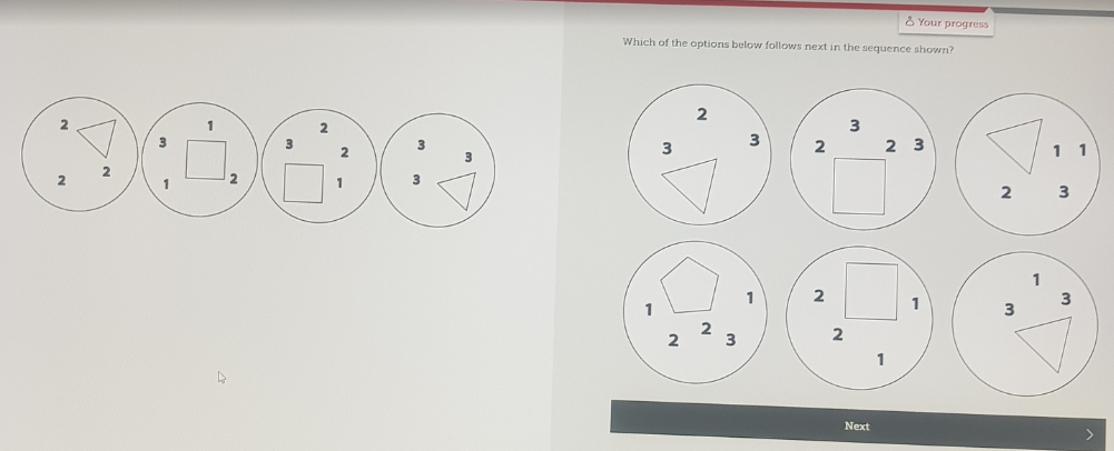 Solved Which of the options below follows next in the | Chegg.com
