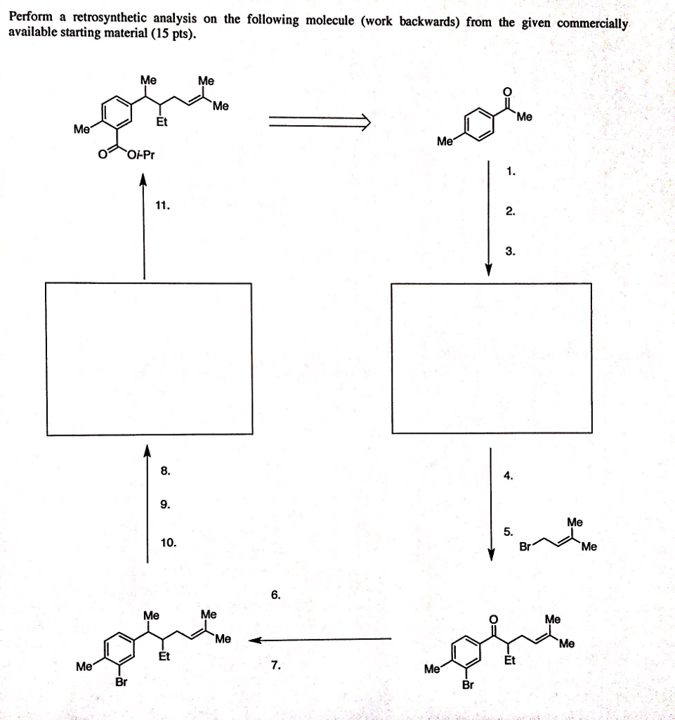 Solved Organic Chemistry: Perform a retrosynthetic analysis | Chegg.com