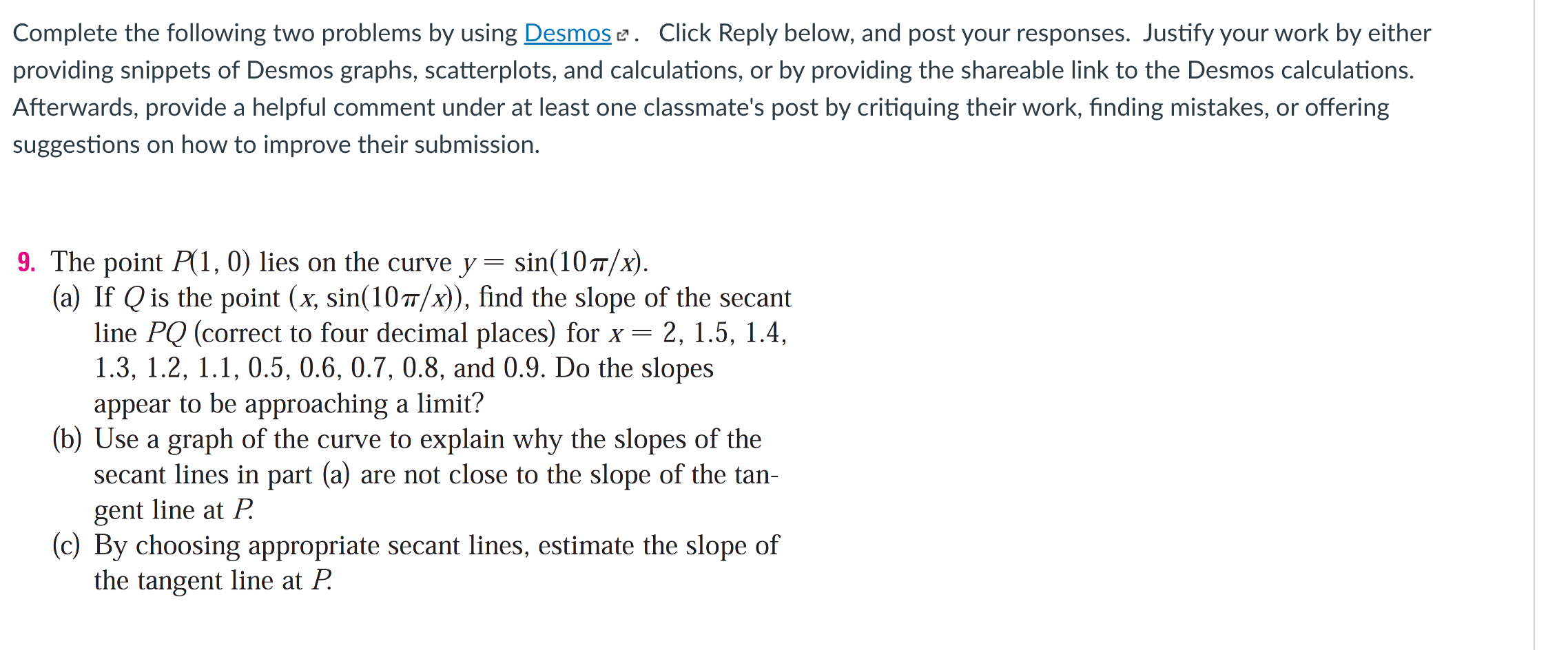 Solved Complete the following two problems by using Desmos | Chegg.com