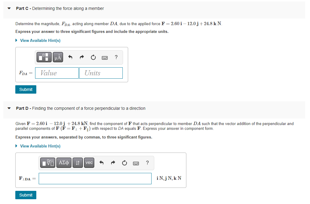 Solved - Part B - Finding the angle between forces Figure | Chegg.com