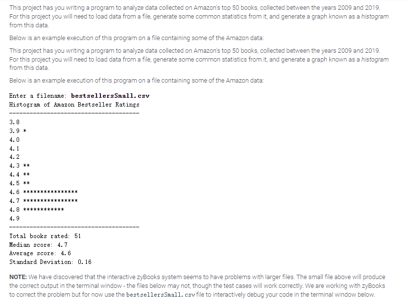 Solved This project has you writing a program to analyze | Chegg.com