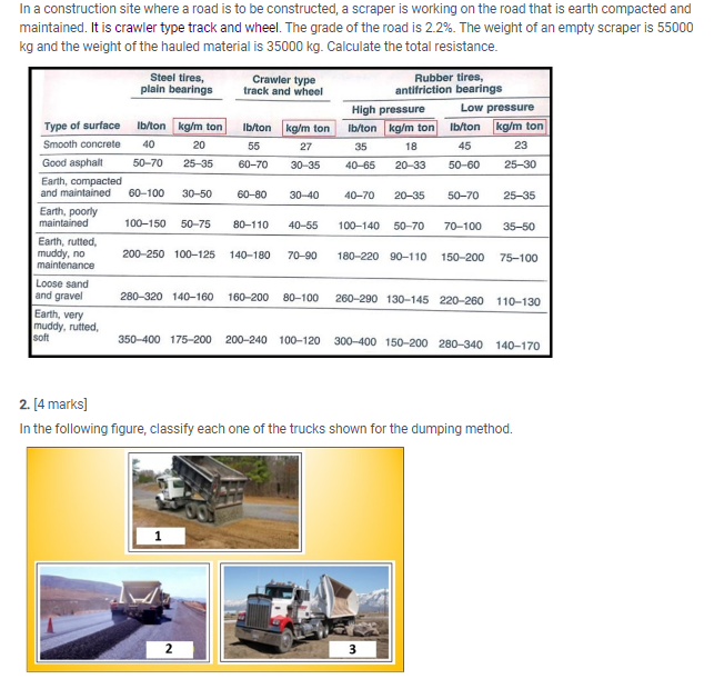 Solved In a construction site where a road is to be | Chegg.com