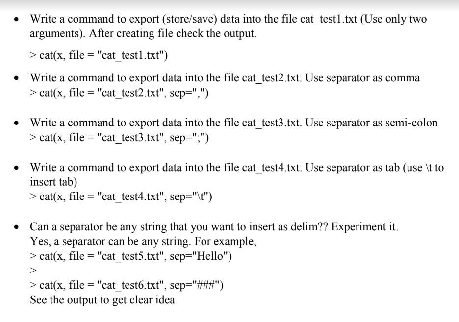 - Write a command to export (store/save) data into | Chegg.com