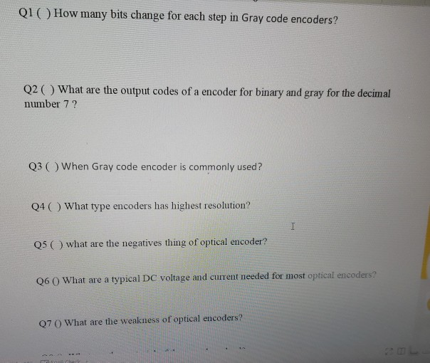 Solved Q1 How many bits change for each step in Gray code | Chegg.com