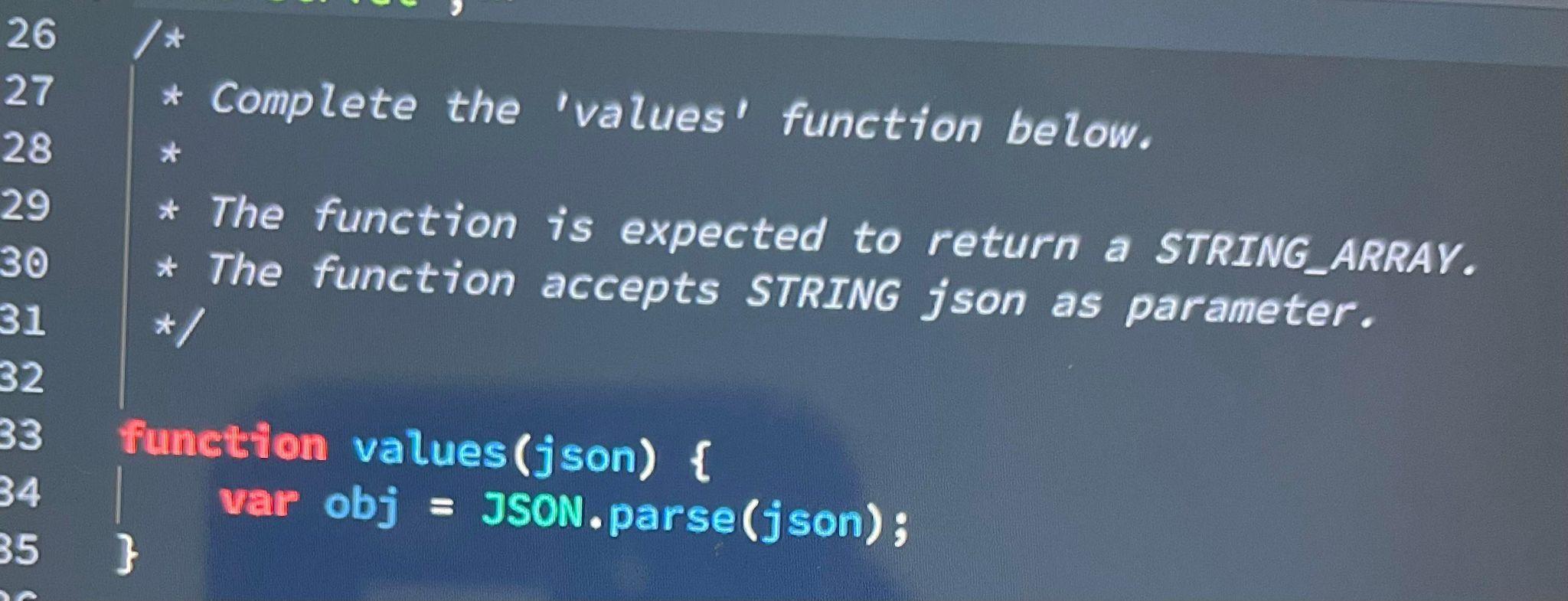 Solved Javascript Write A Function Called Values Which 2809