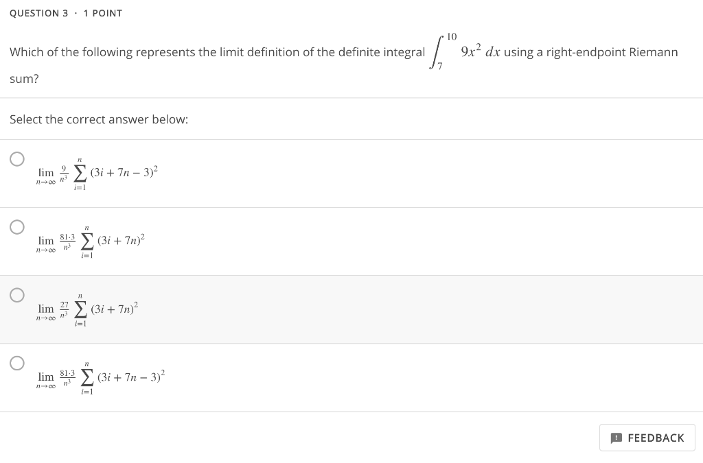 Solved QUESTION 1 · 1 POINT Using a left-endpoint Riemann | Chegg.com Solved QUESTION 1 · 1 POINT Using a left-endpoint Riemann | Chegg.com