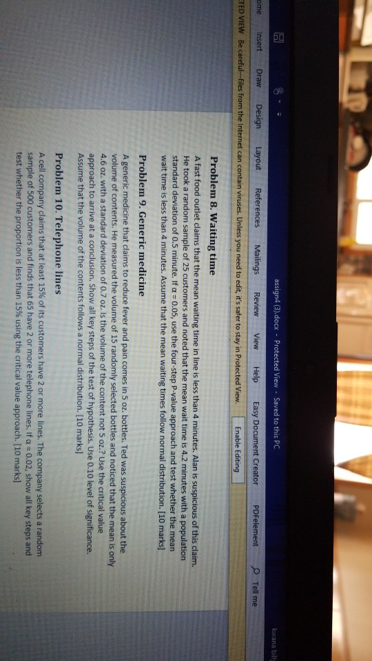 Solved assign4 (3).docx - Protected View - Saved to this PC | Chegg.com