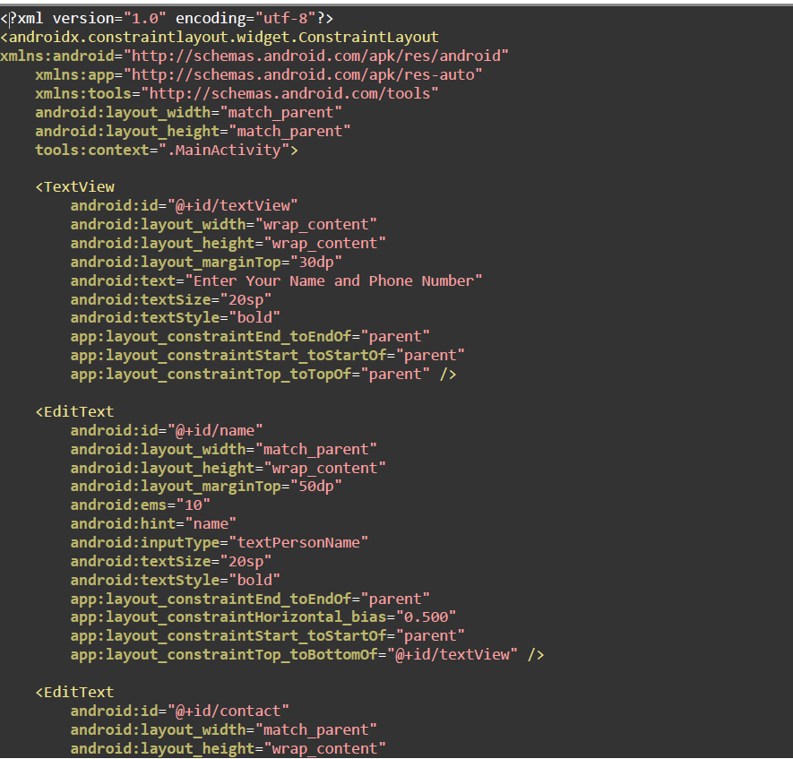 Solved course : IT Mobile Application Development note : | Chegg.com