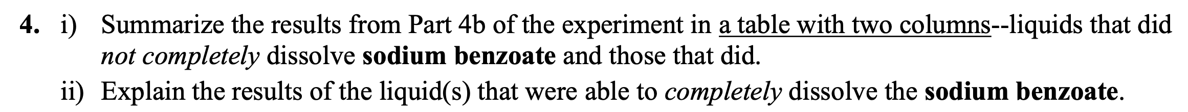 Solved 3. i) Summarize the results from Part 4a of the | Chegg.com