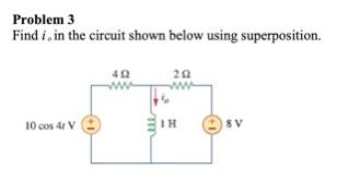 Solved Problem 3 Find ie in the circuit shown below using | Chegg.com