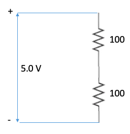 Solved Two resistors in series: Construct the circuit on | Chegg.com