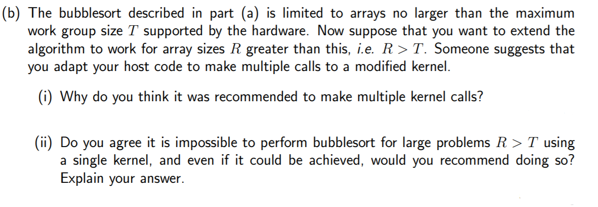 This question concerns a GPGPU implementation of the | Chegg.com