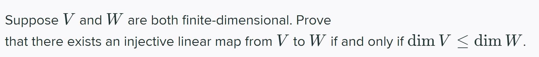 Solved Suppose V and W are both finite-dimensional. Prove | Chegg.com