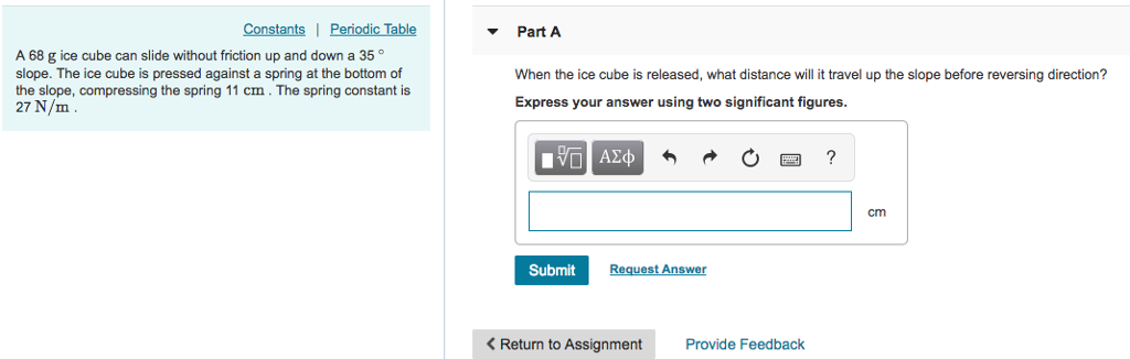 Solved Constants Periodic Table Part A A 68 g ice cube can | Chegg.com