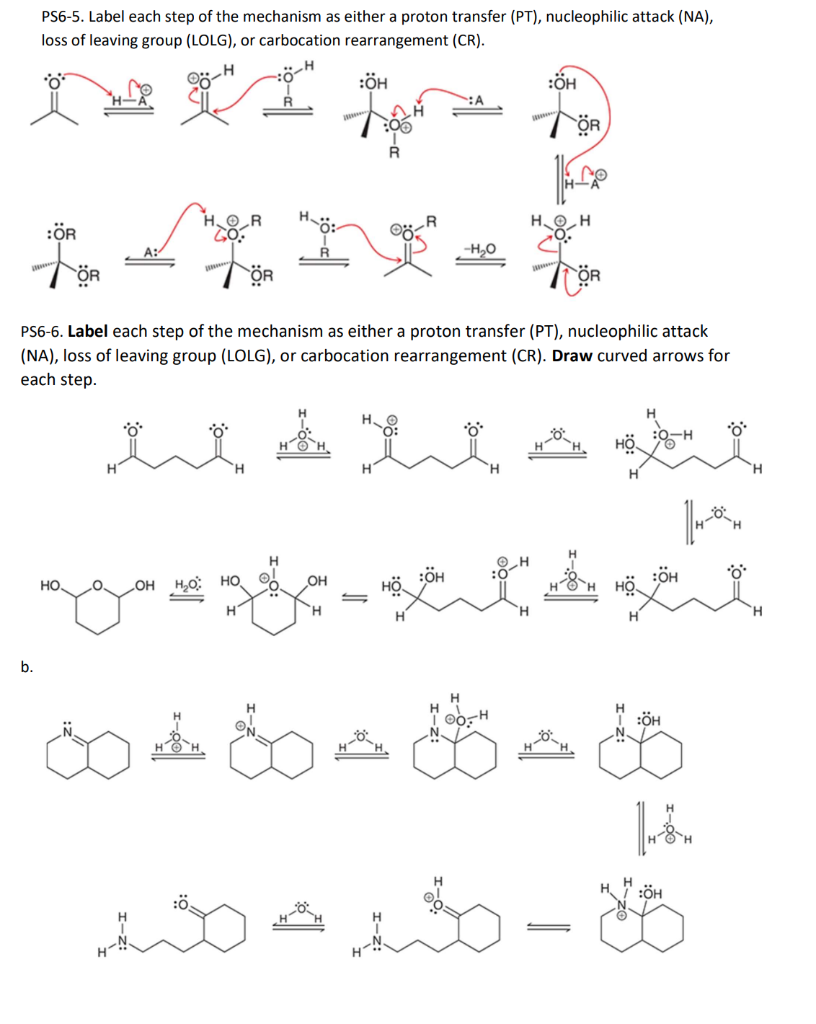 Solved PS6-5. Label each step of the mechanism as either a | Chegg.com