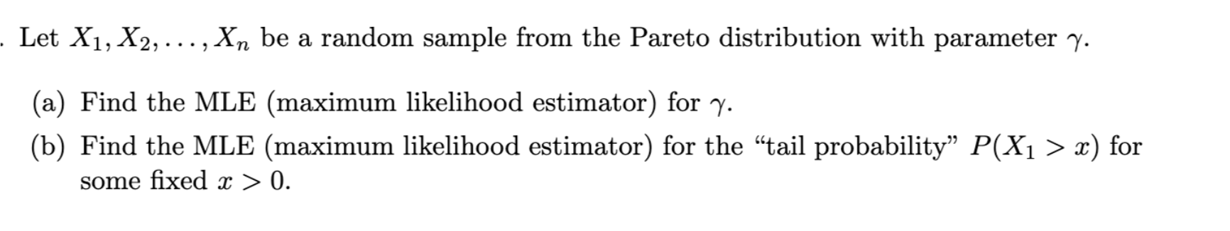 Solved · Let X1 X2 Xn Be A Random Sample From The