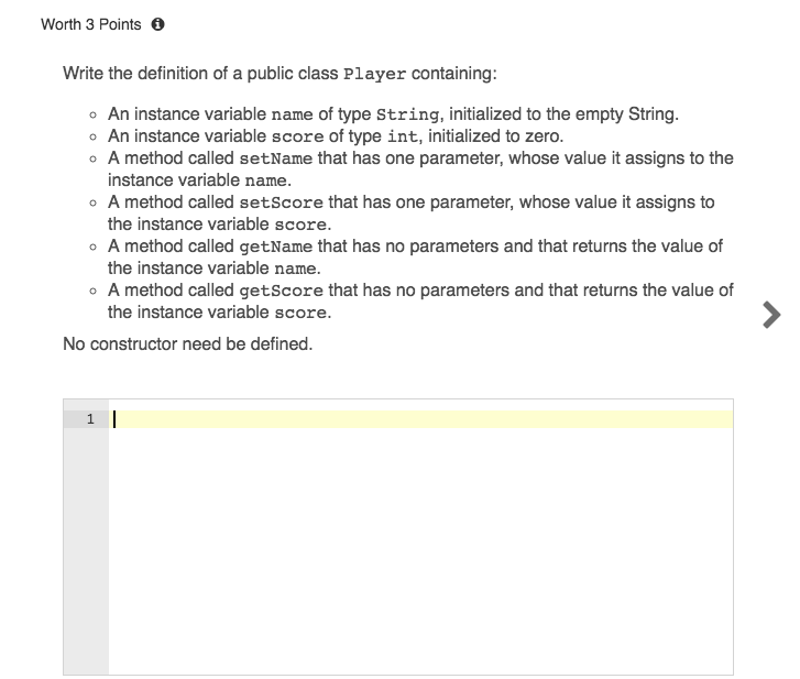 Solved Worth 3 Points Write the definition of a public class | Chegg.com
